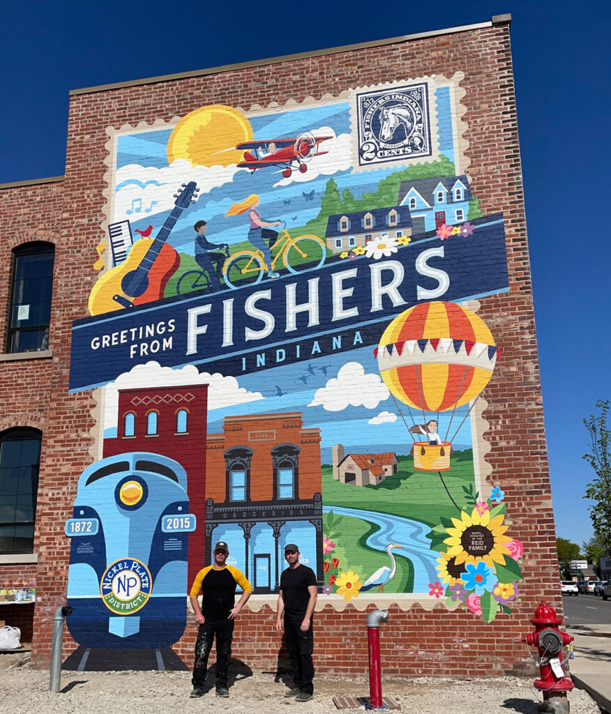 Greetings from Fishers Mural - Wilkinson Brothers Graphic Design and ...